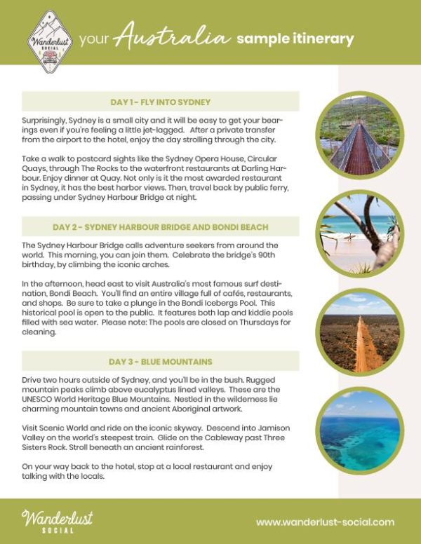 Australia Itinerary | Wanderlust Social