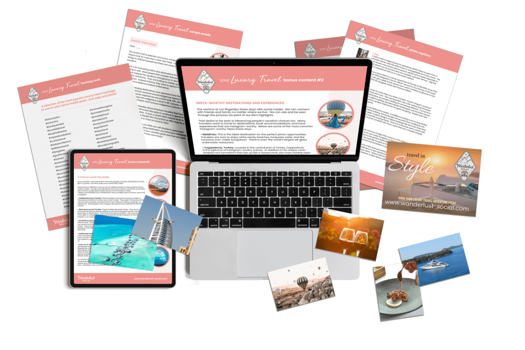 Luxury Travel Marketing Content Bundle | Wanderlust Social