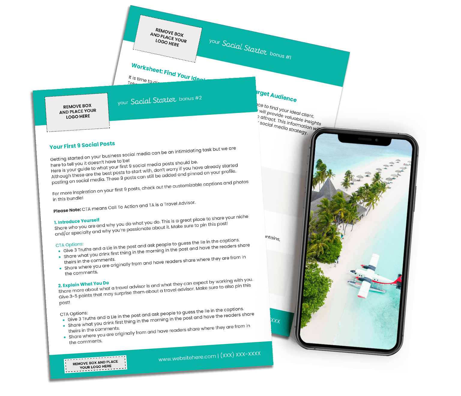 Social Starter Pack Marketing Content Bundle | Wanderlust Social