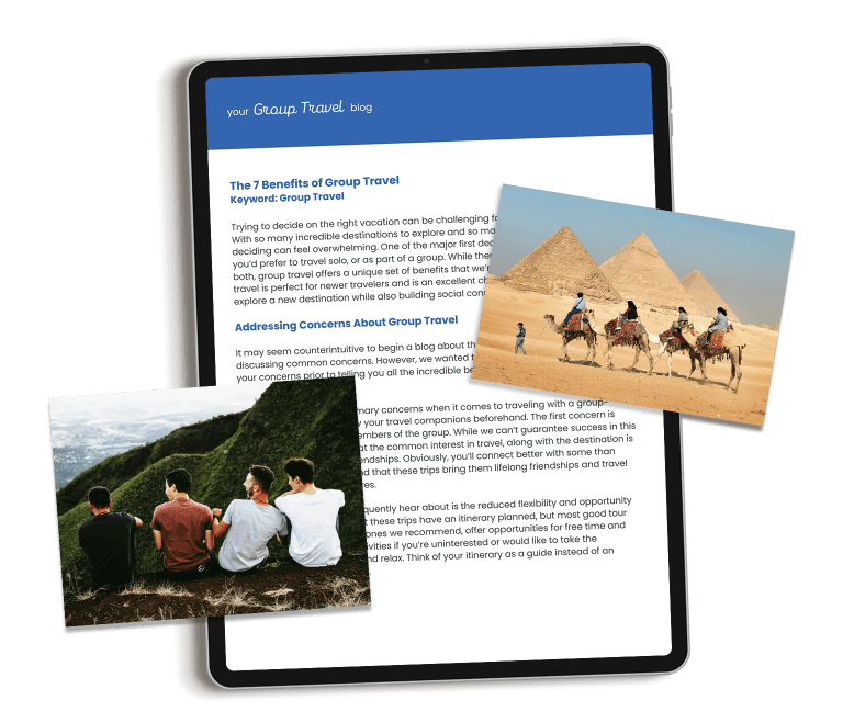 Group Travel Marketing Content Bundle | Wanderlust Social