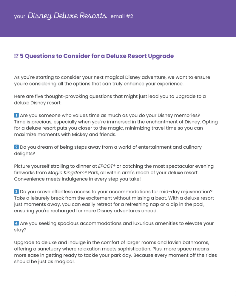 5 Questions to Consider for a Deluxe Resort Upgrade Email | Wanderlust ...