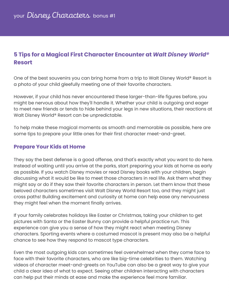 5 Tips for a Magical First Character Encounter at Walt Disney World ...