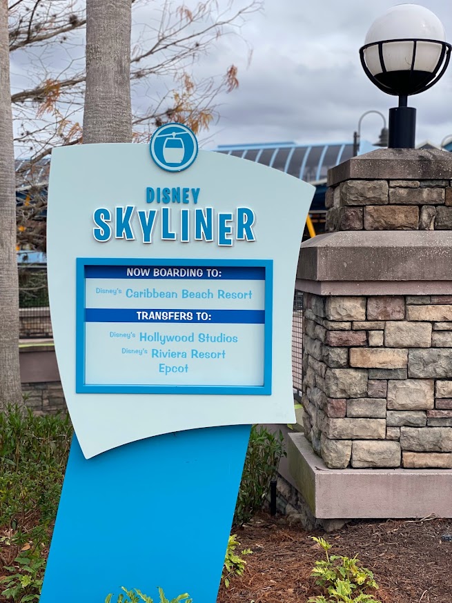 Photo - Disney - Transportation - Skyliner - Sign 1 | Wanderlust Social