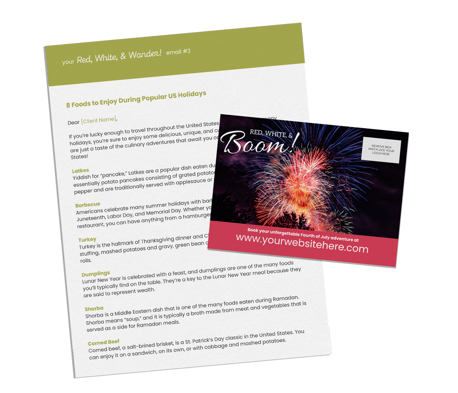 Red, White, & Wander! Marketing Content Bundle | Wanderlust Social