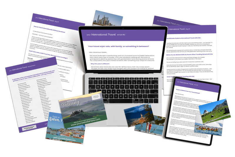 International Travel Marketing Content Bundle | Wanderlust Social