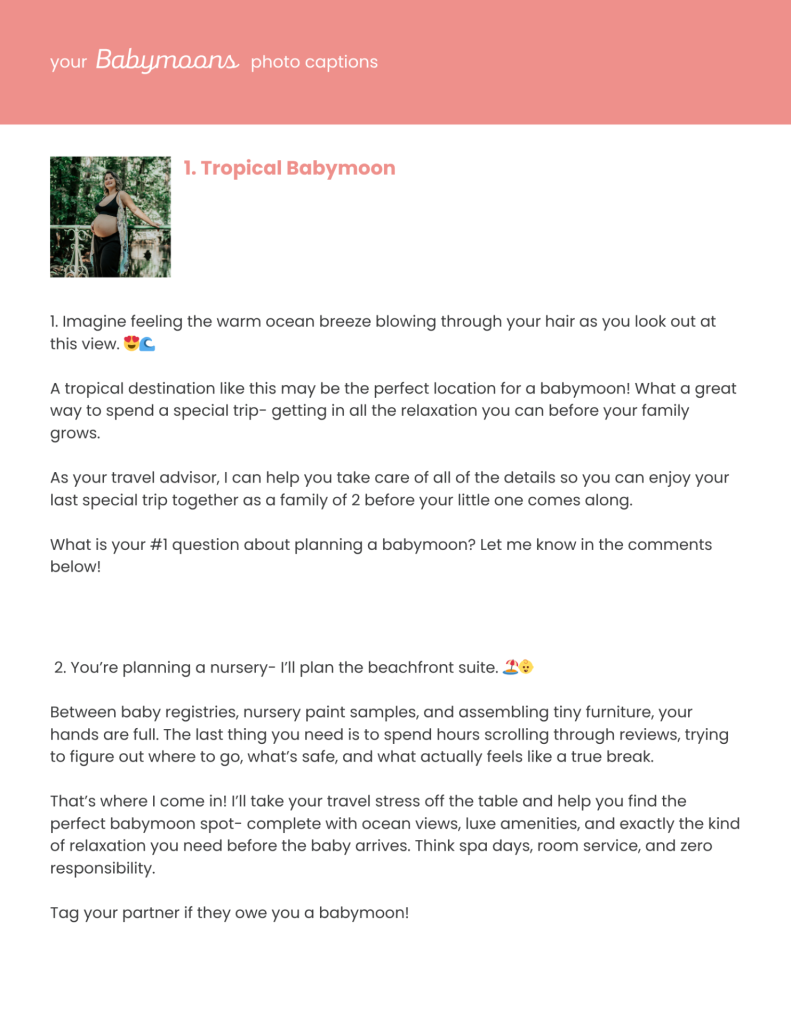 Babymoons, Captions | Wanderlust Social