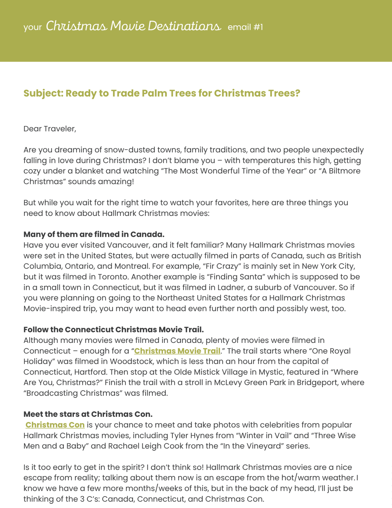 Ready to Trade Palm Trees for Christmas Trees? (email) | Wanderlust Social