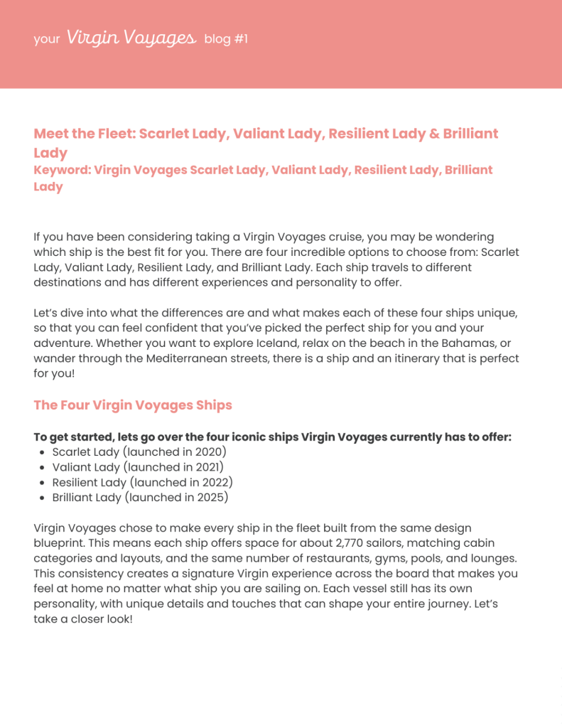 Meet the Fleet: Scarlet Lady, Valiant Lady, Resilient Lady & Brilliant ...