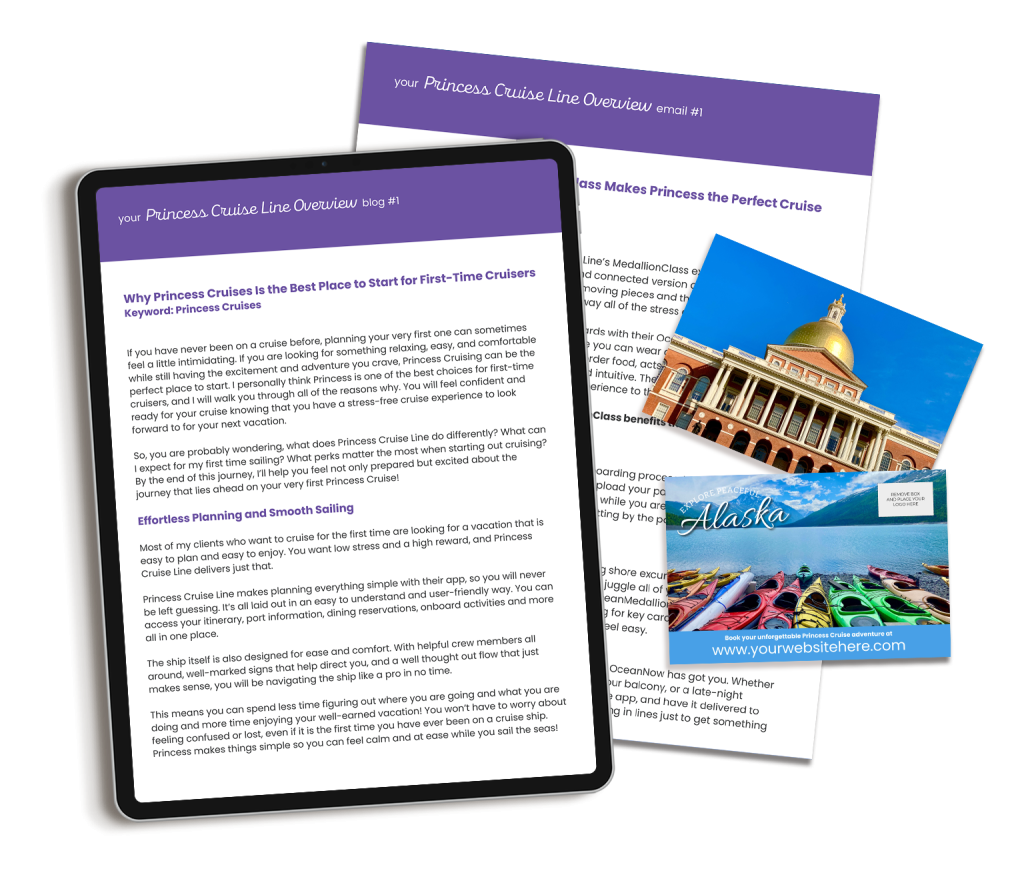 Princess Cruise Line Overview Marketing Content Bundle | Wanderlust Social